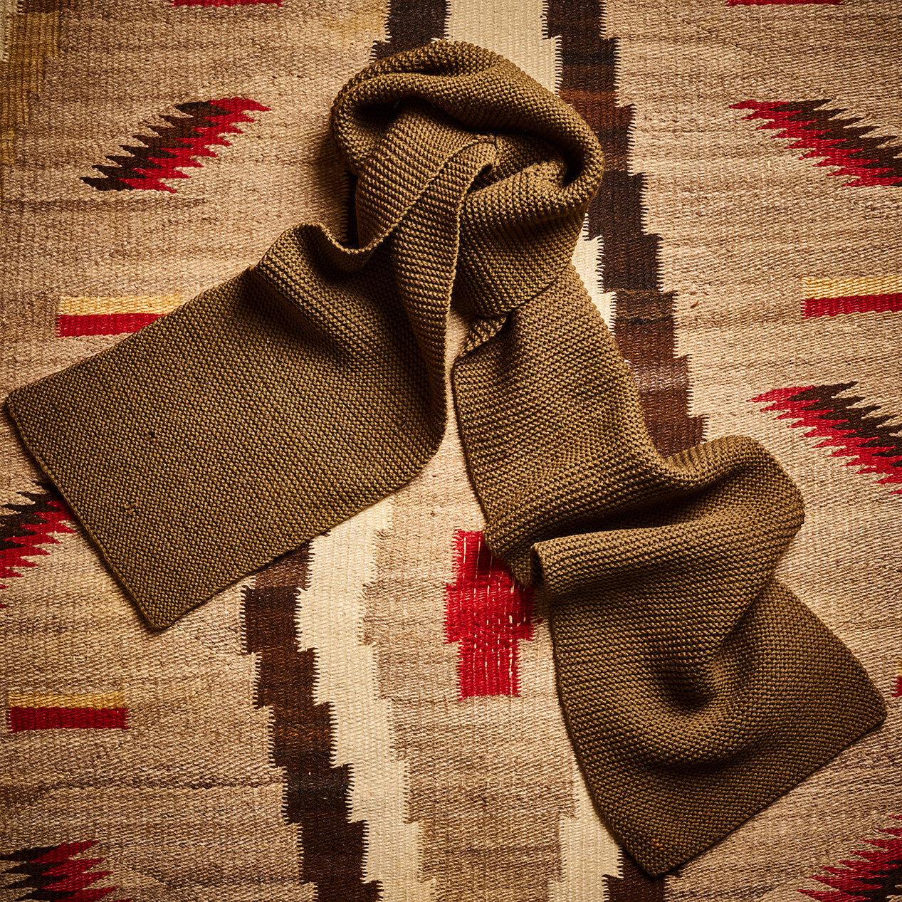 20. Olive Wool Scarf WWII – Collectors Gene