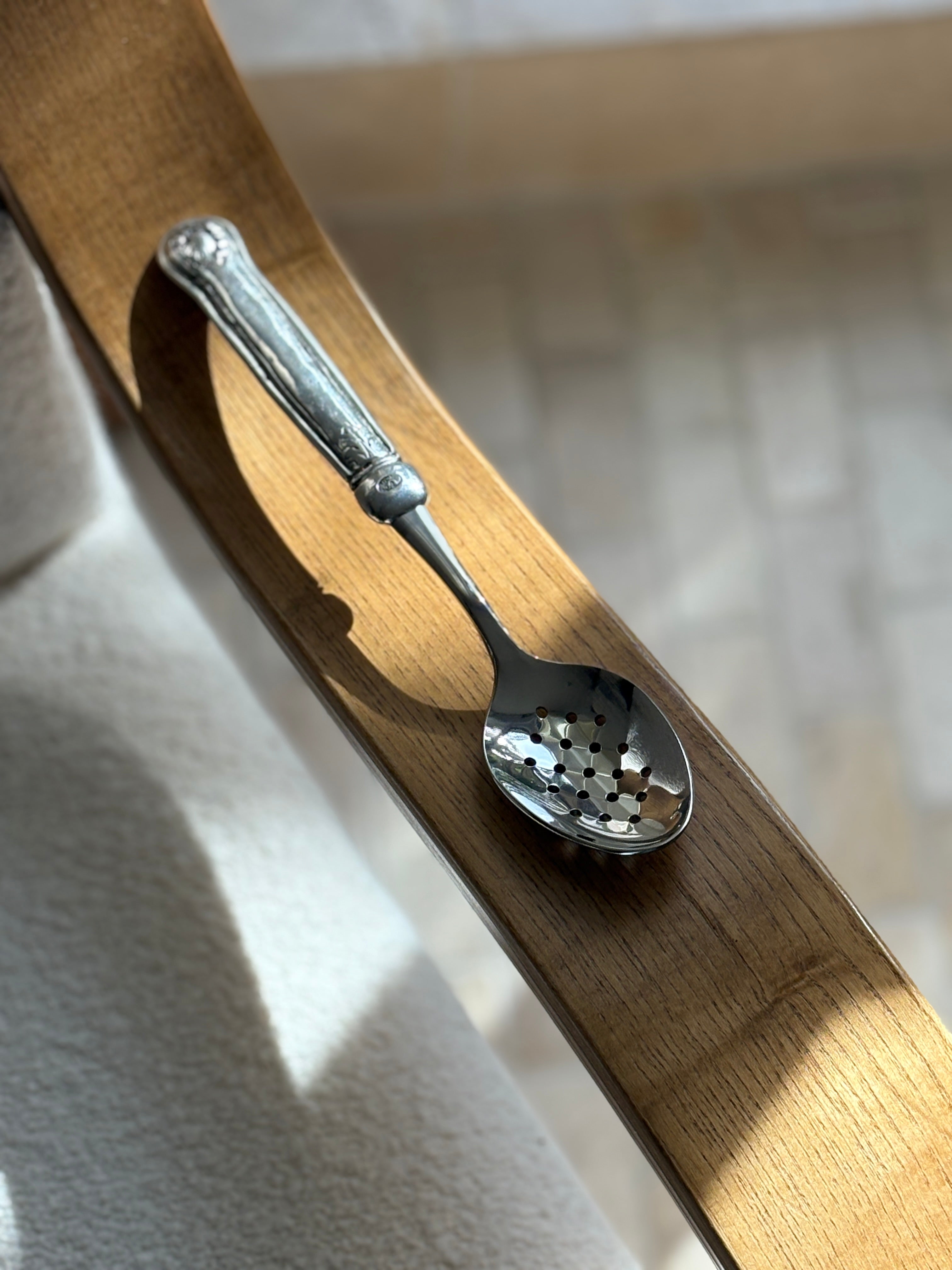 Italian Slotted Spoon in Pewter – Made in Italy – Collectors Gene