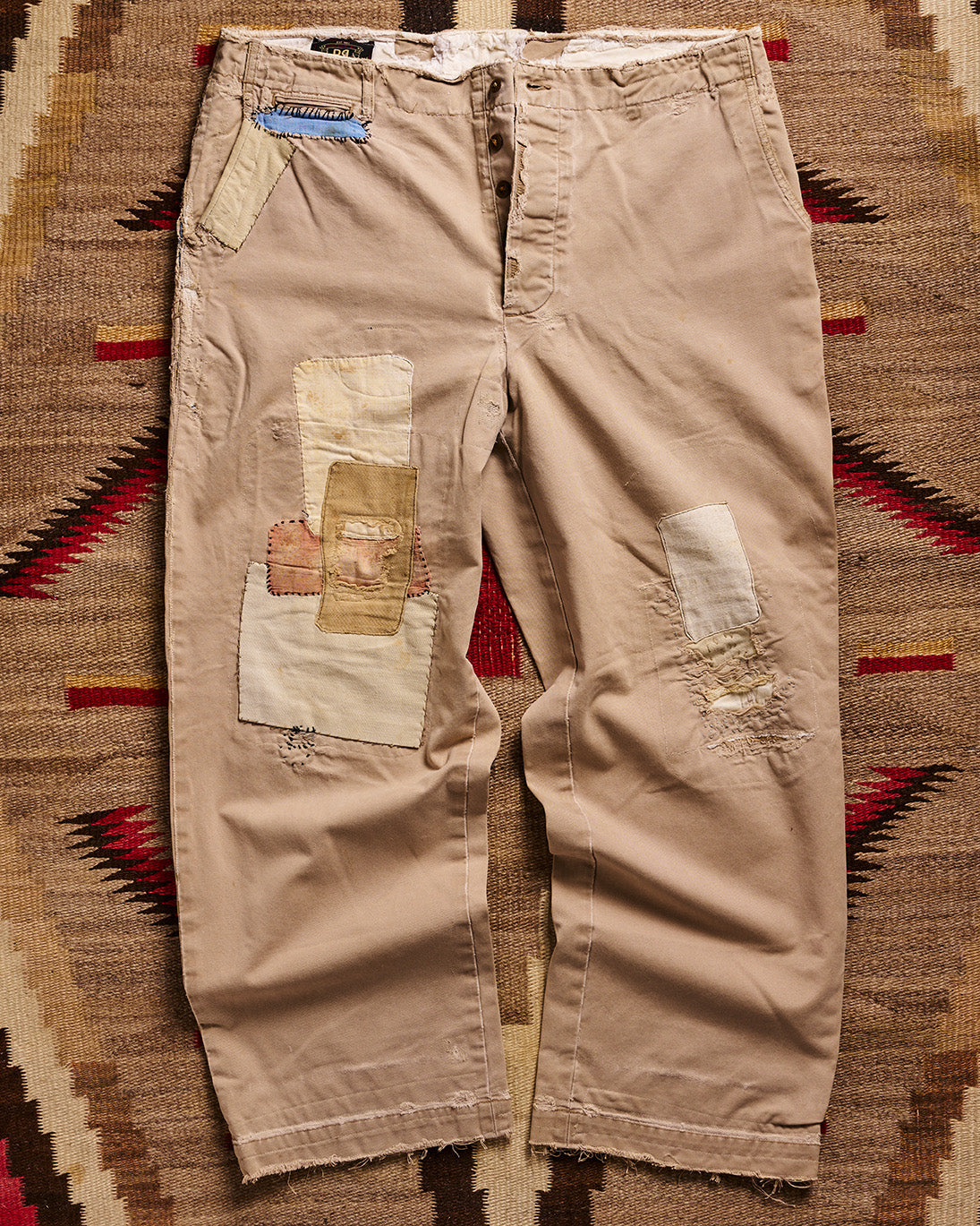 40. RRL Ralph Lauren Khaki Red Patchwork Pants – Collectors Gene